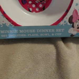 Disney | Dining | Disney Minnie Mouse Kid 3 Pieces Dinnerware Mealtime ...